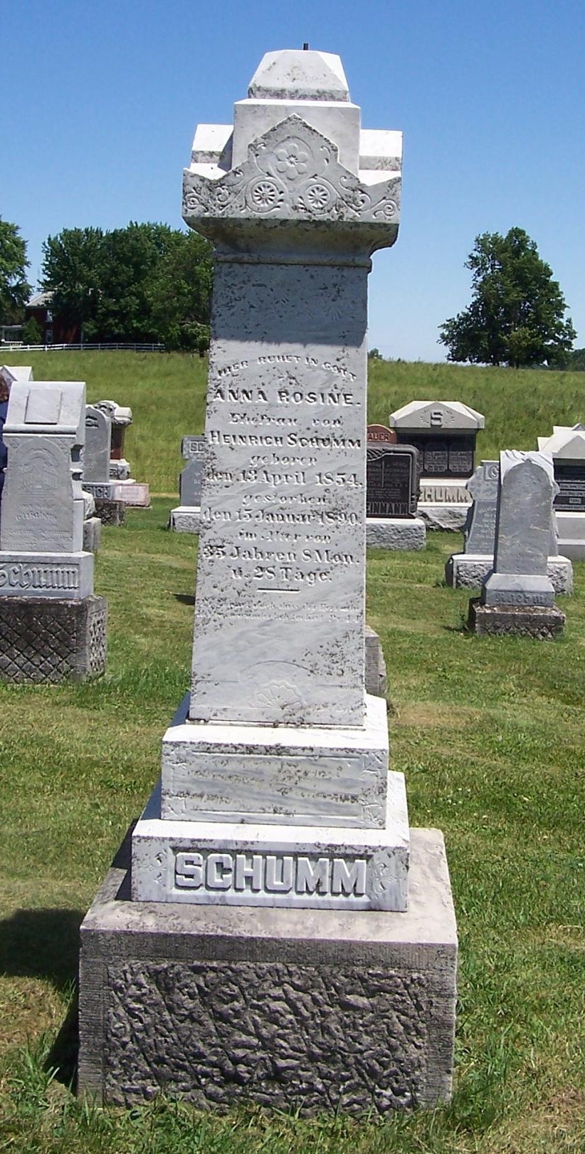 Tombstone Tuesday–Anna Rosine Schumm – Karen’s Chatt