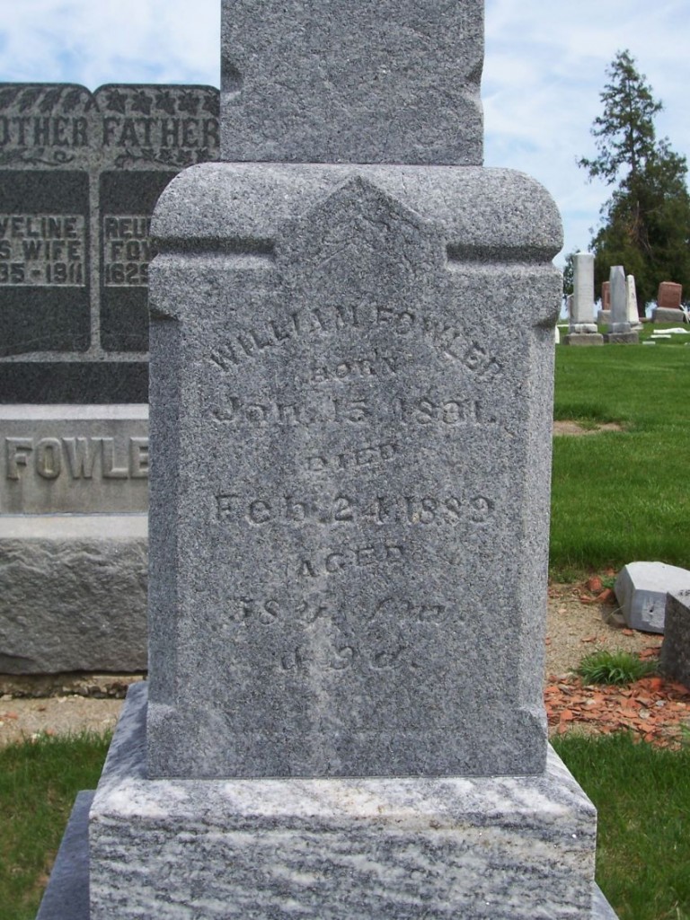 Tombstone Tuesday–Catharine and William Fowler – Karen’s Chatt