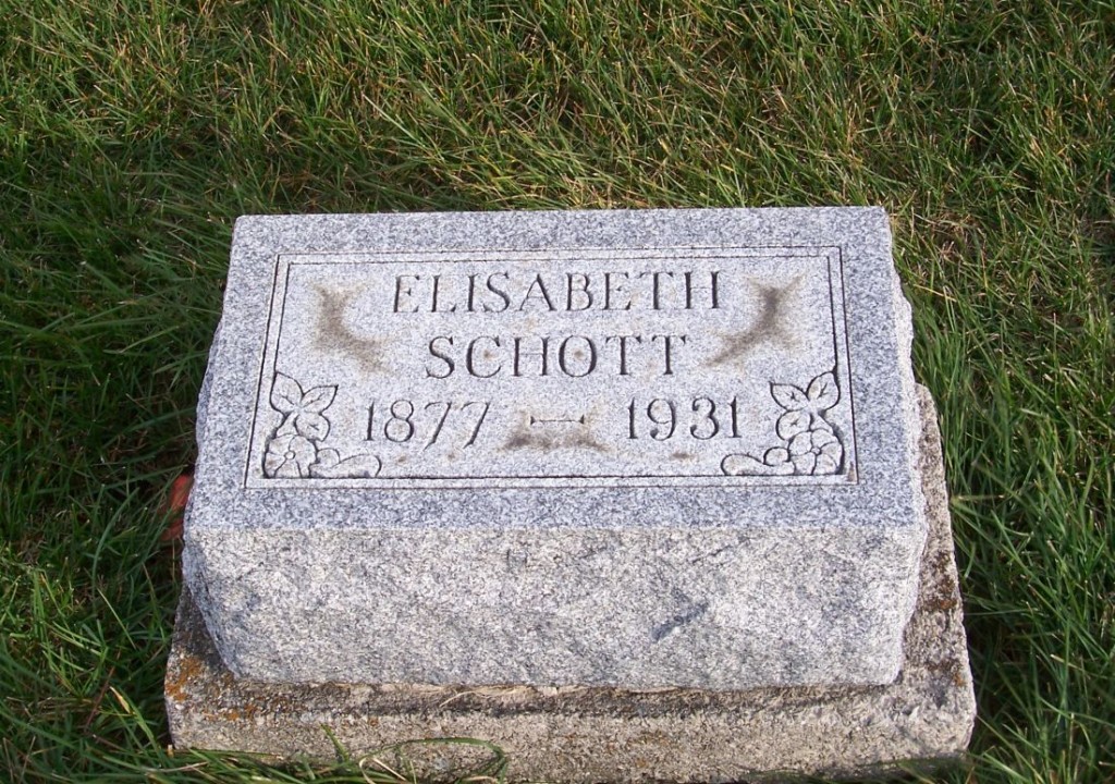Tombstone Tuesday–Elisabeth Barbara Schott – Karen’s Chatt