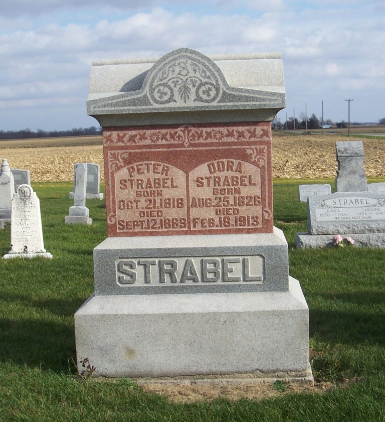 Tombstone Tuesday–Peter and Dora (Herbolzheimer) Strabel – Karen’s Chatt