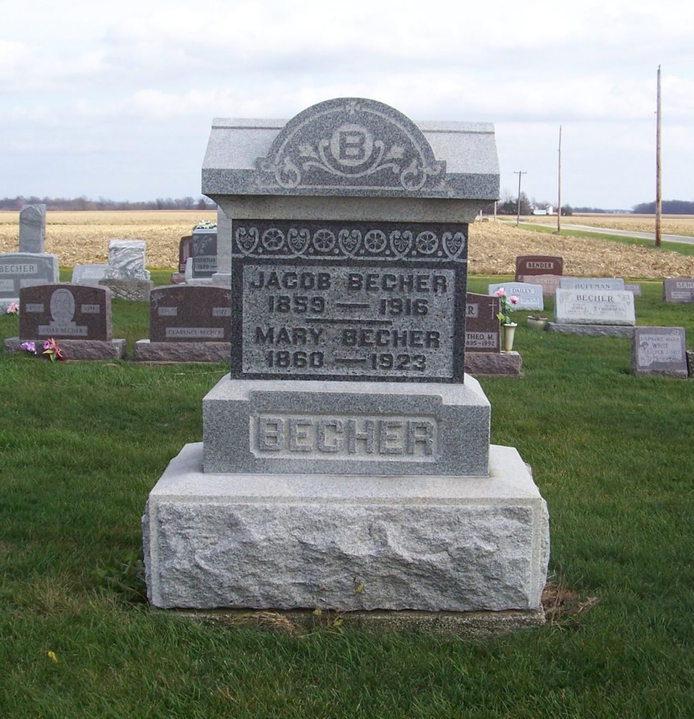 Tombstone Tuesday–Jacob & Mary (Kettering) Becher – Karen’s Chatt