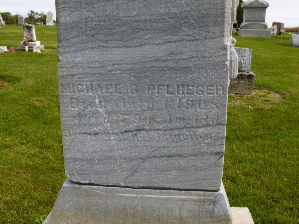 Tombstone Tuesday–Michael G. Pflueger (revisited) – Karen’s Chatt