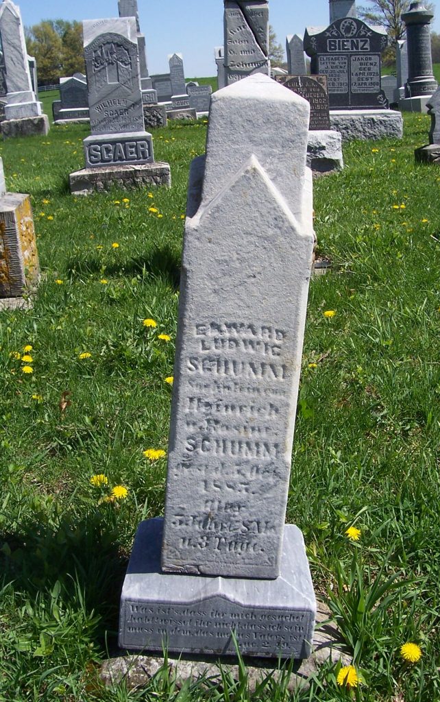 Tombstone Tuesday–Edward Ludwig Schumm – Karen’s Chatt