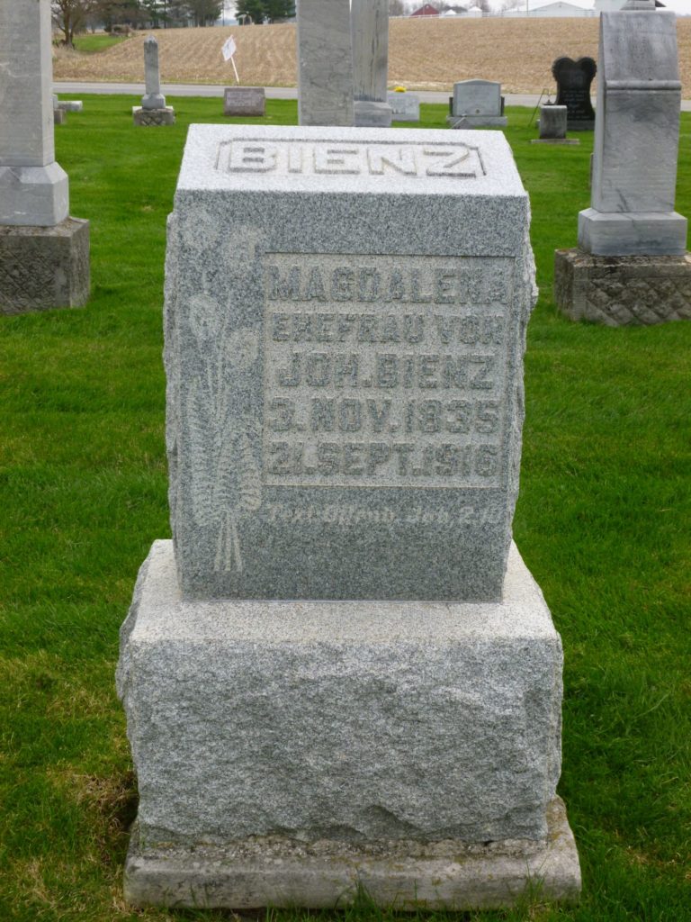Tombstone Tuesday–Magdalena (Schueler) Bienz – Karen’s Chatt