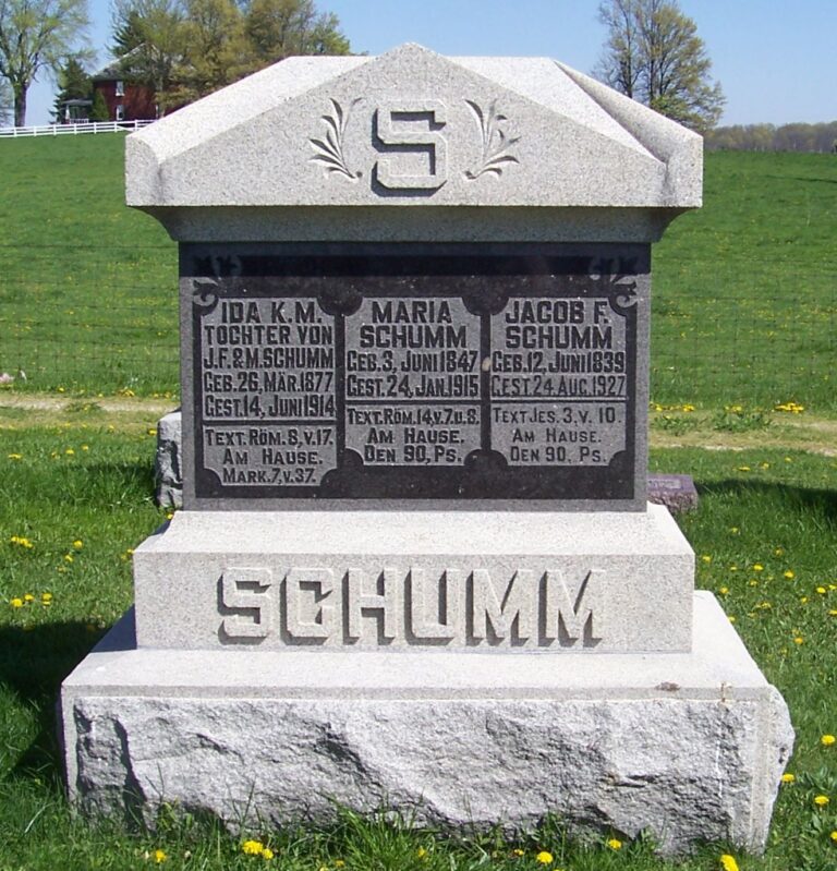 Tombstone Tuesday-Jacob F., Maria (German), & Ida K.M. Schumm – Karen’s ...