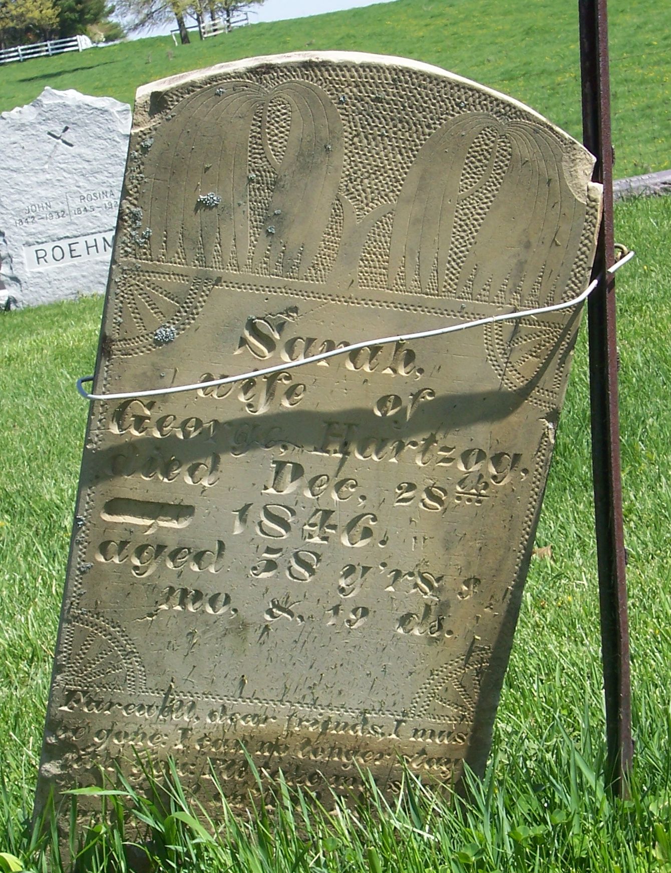 Tombstone Tuesday-Sarah Hartzog – Karen’s Chatt