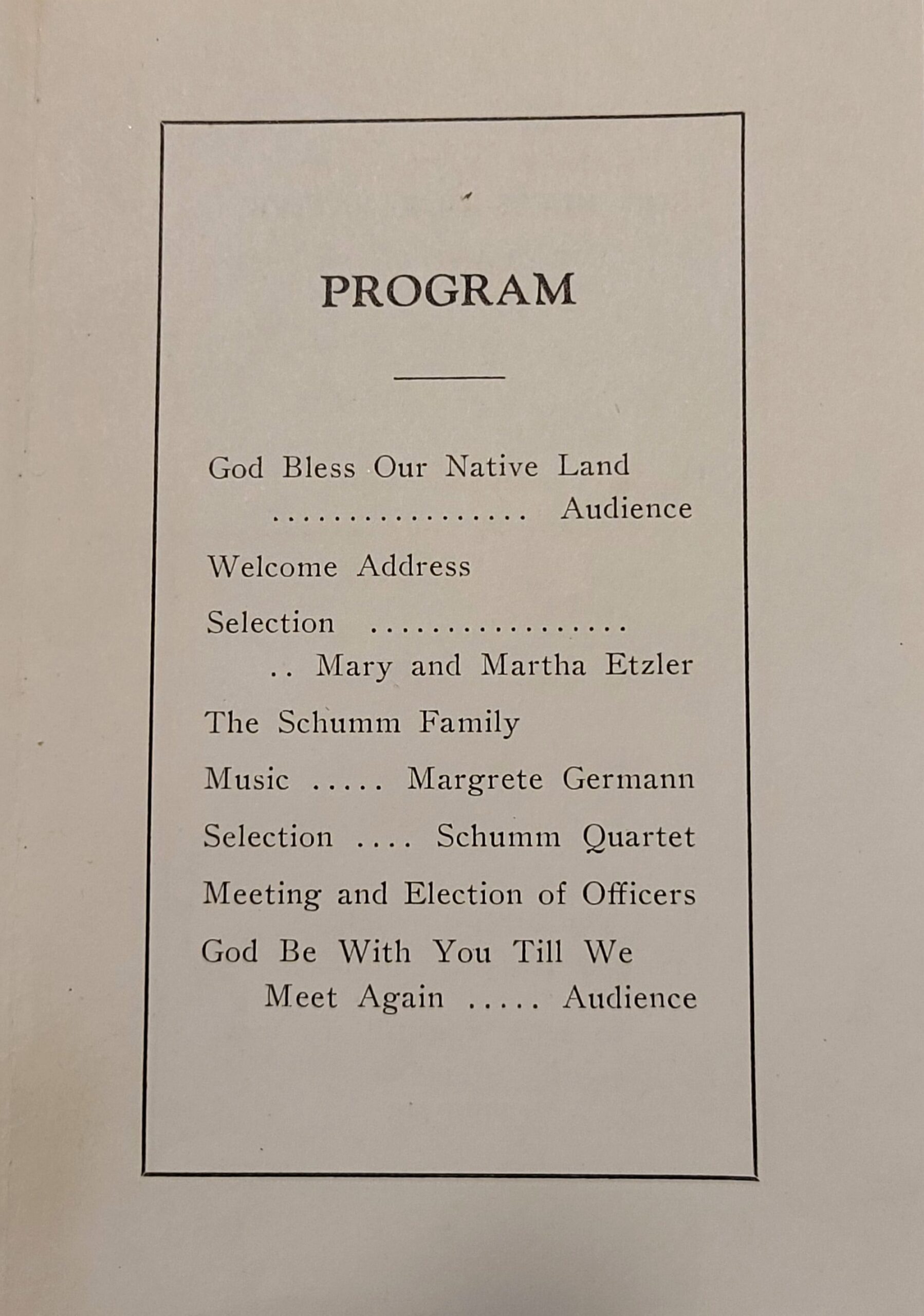 The Tenth Schumm Reunion, 1949 – Karen’s Chatt