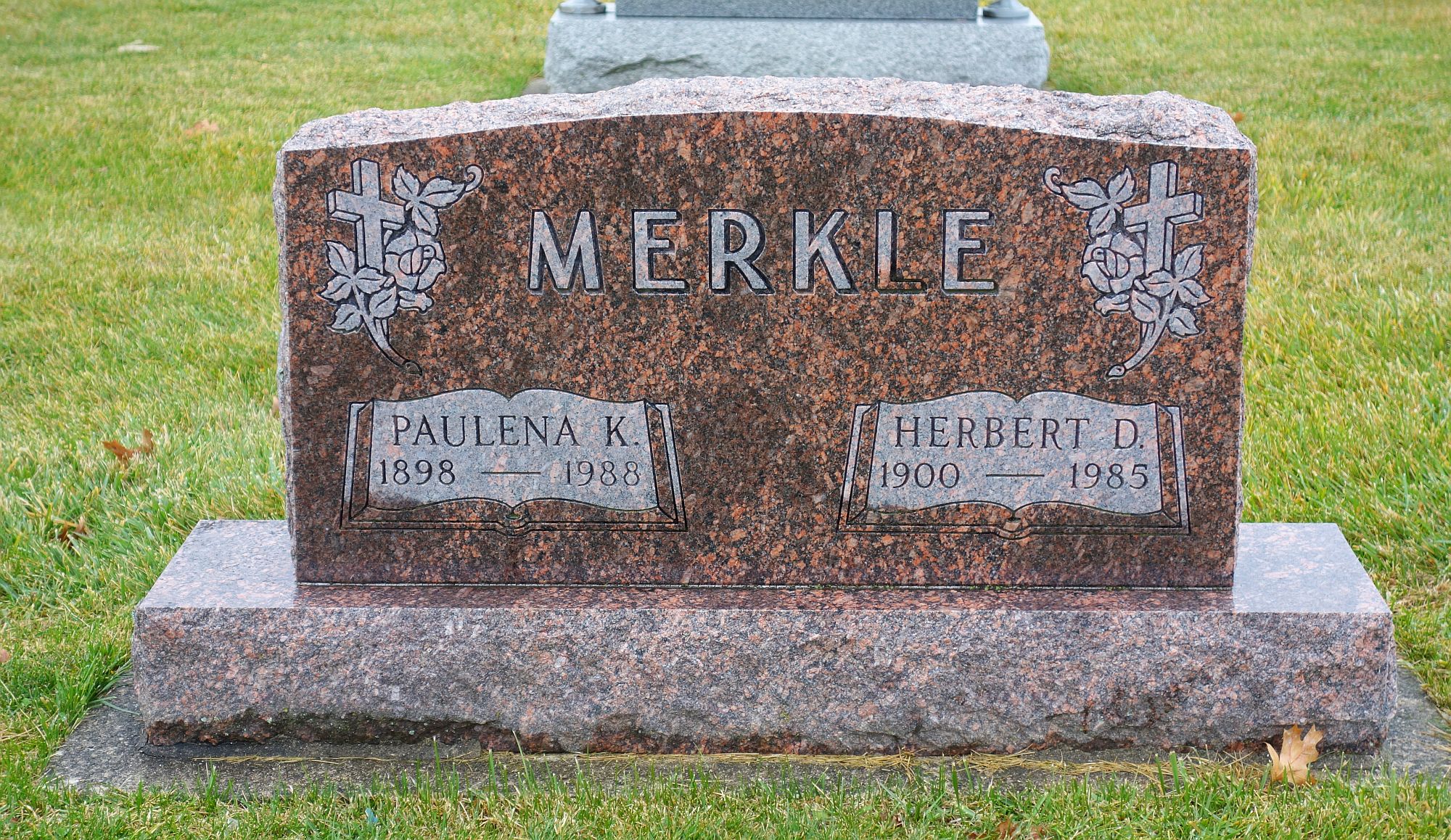 Tombstone Tuesday-Herbert D. & Paulena K. (Allmandinger) Merkle – Karen ...