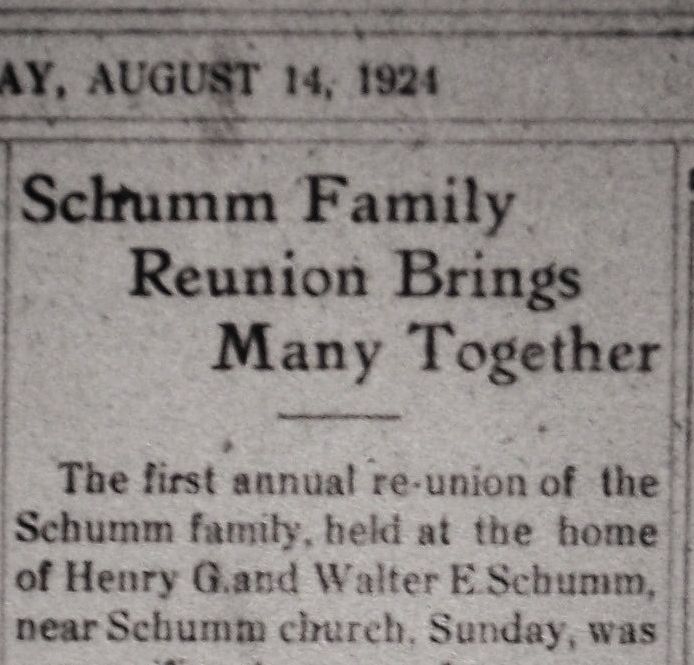 The First Schumm Reunion, 1924 – Karen’s Chatt