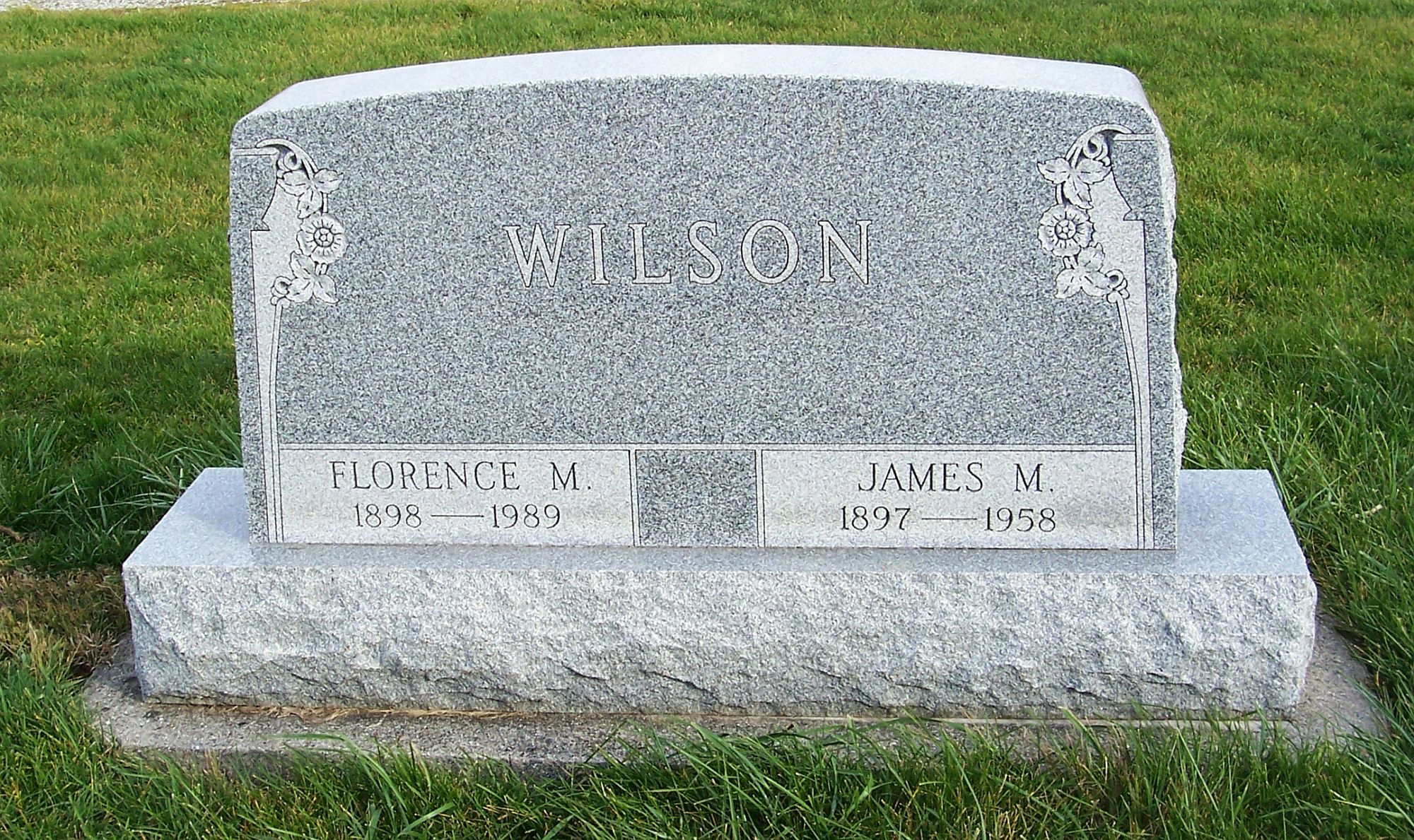 Tombstone Tuesday–James M & Florence M (Reynolds) Wilson – Karen’s Chatt