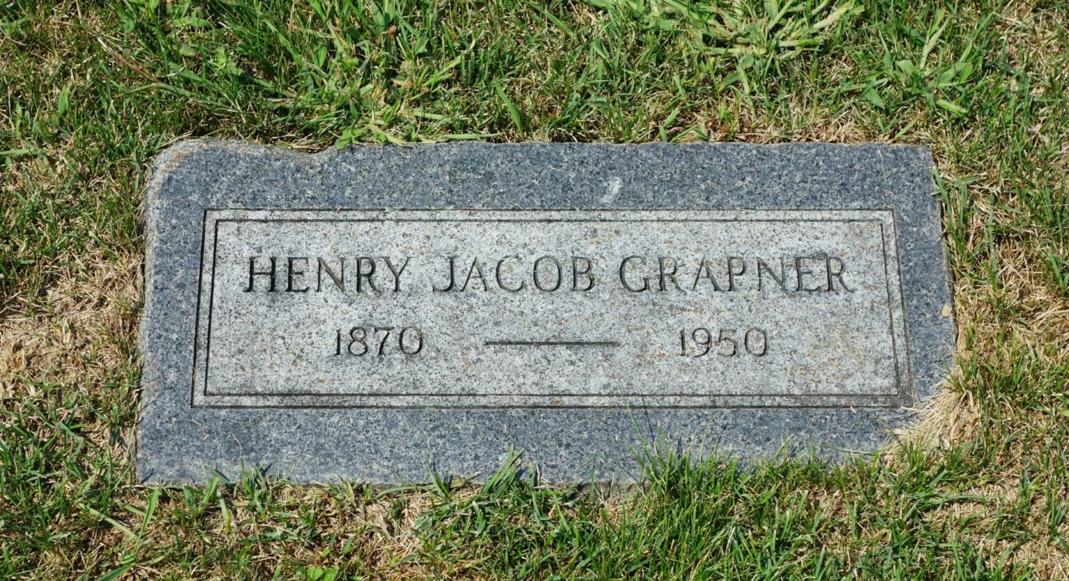 Tombstone Tuesday-Henry Jacob Grapner – Karen’s Chatt