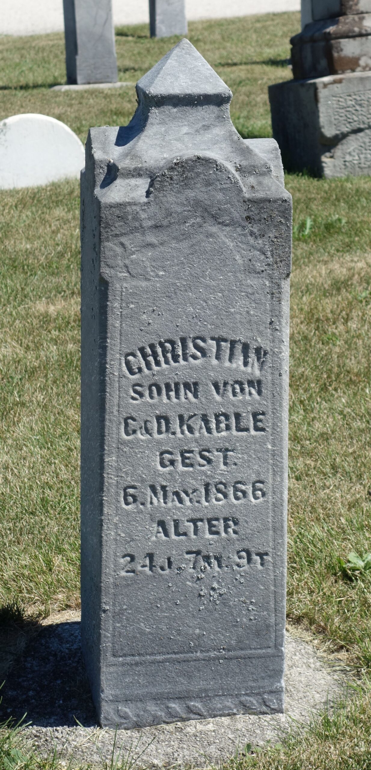 Tombstone Tuesday-Christian and Anna Katharina Kable – Karen’s Chatt