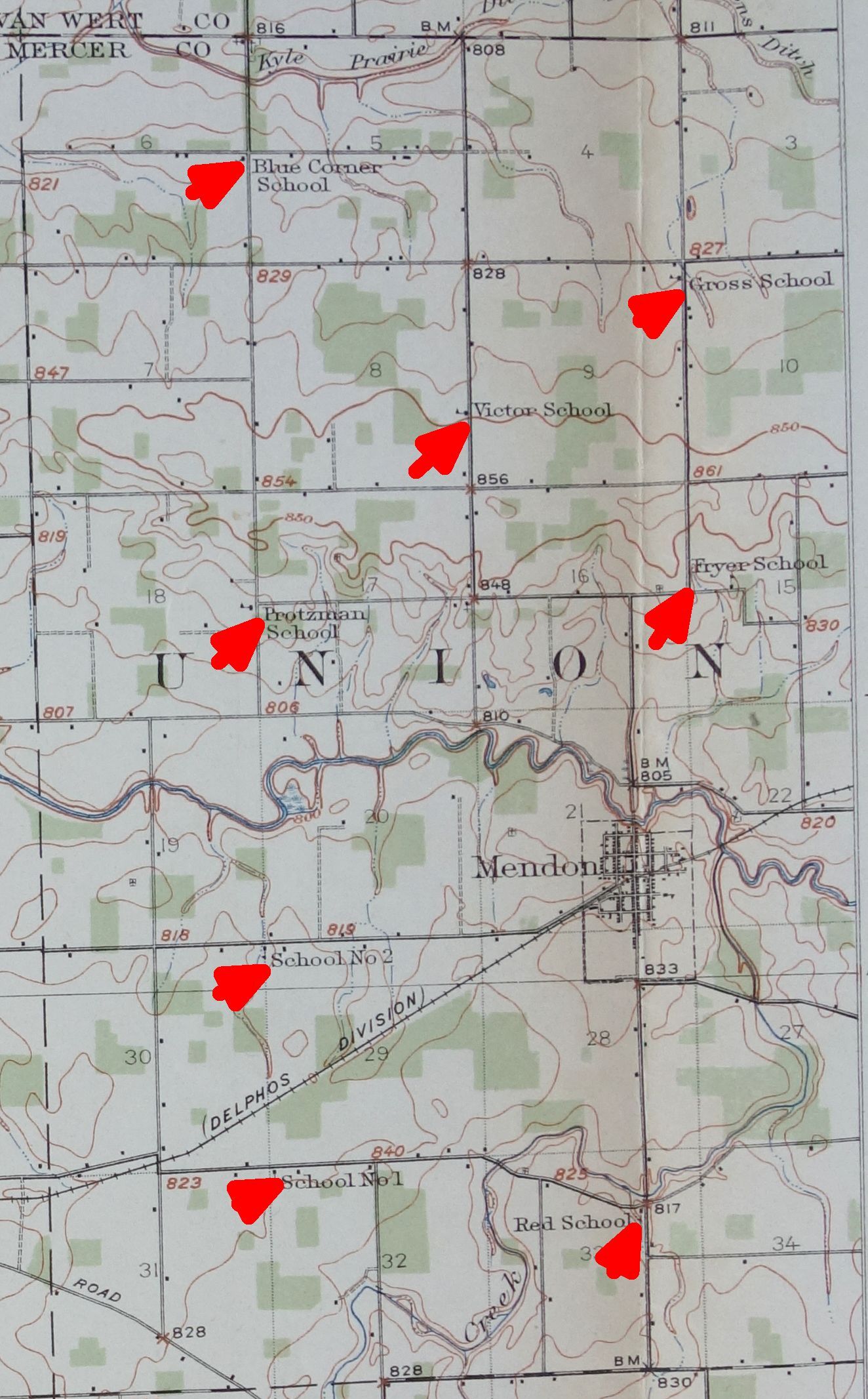 1913 Topography Map: Hopewell & Union Townships – Karen’s Chatt