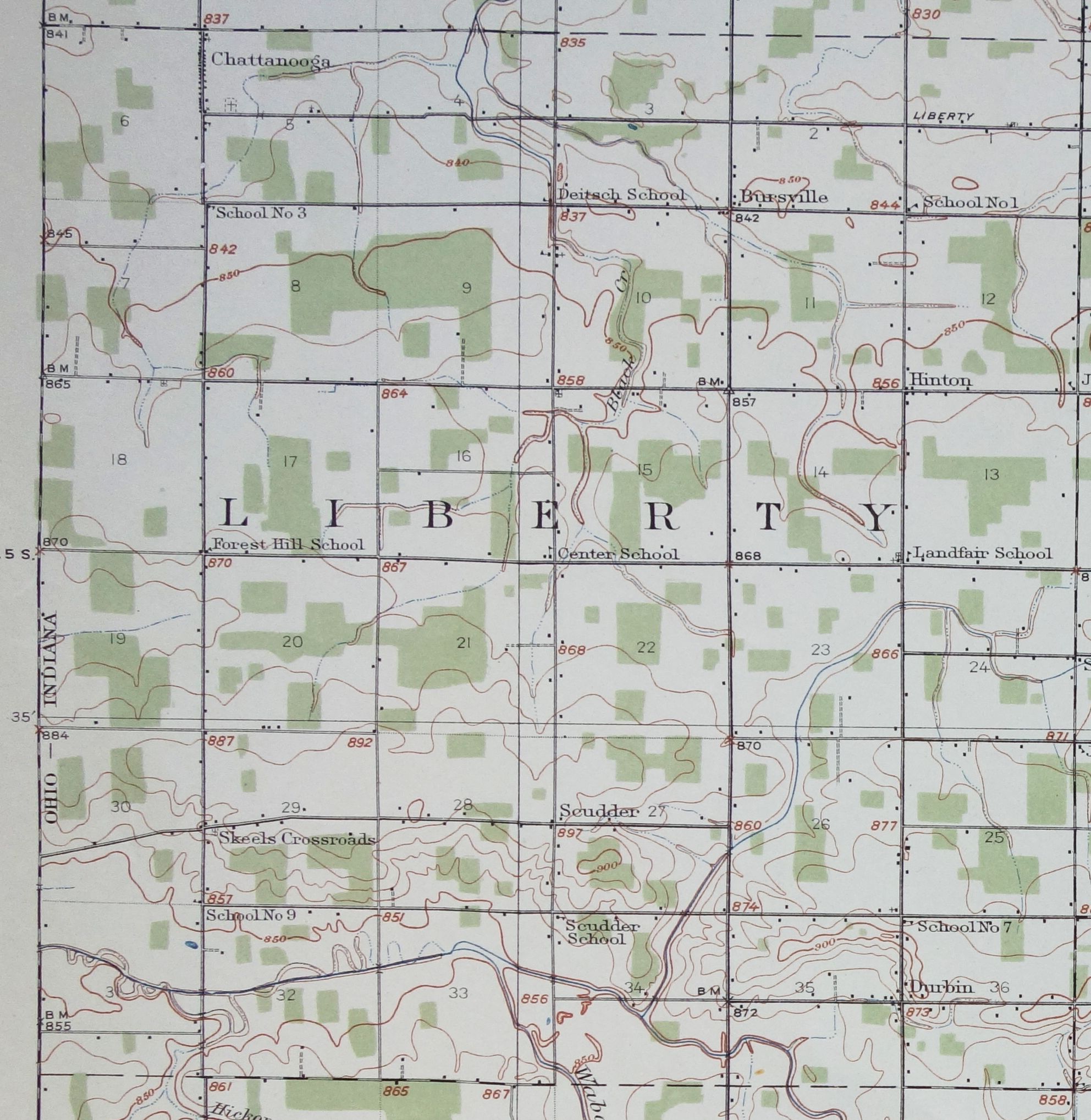 1913 Topography Map of Northern Mercer County – Karen’s Chatt